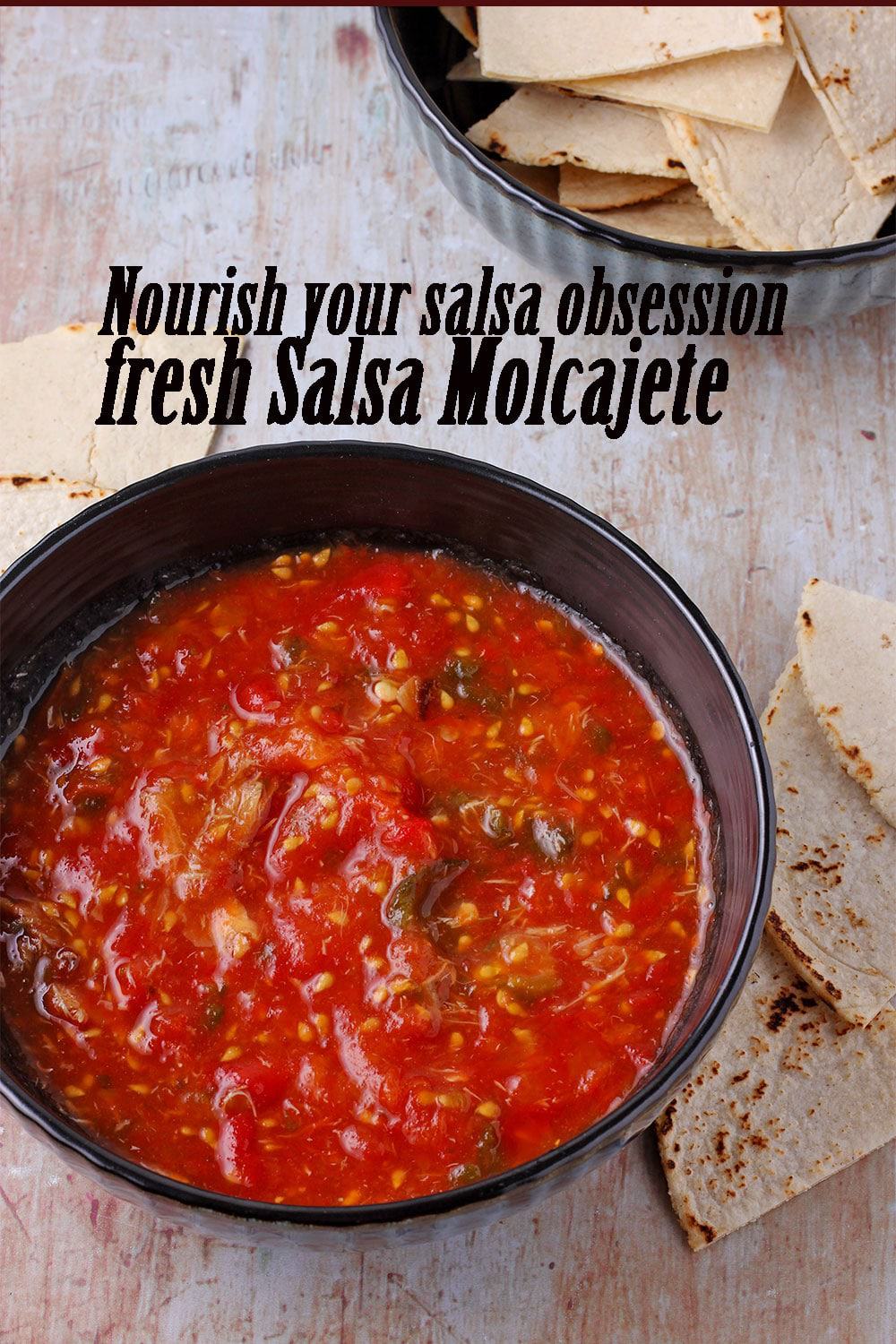 Nourish your salsa obsession with fresh salsa molcajete