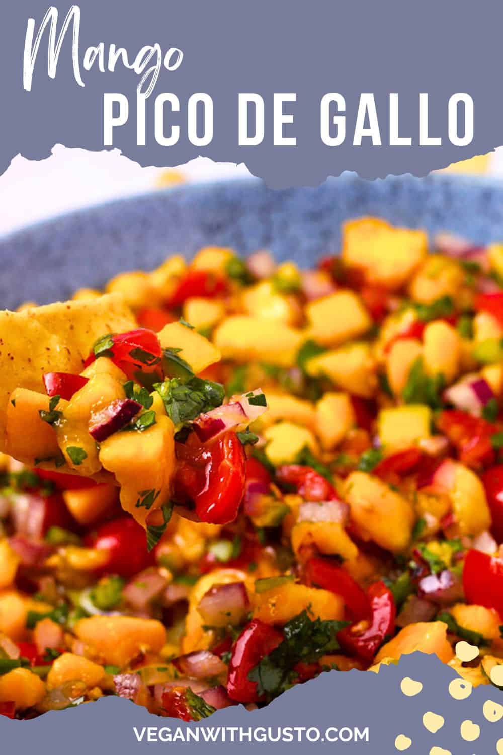 Easy Mango Pico de Gallo Recipe (Salsa Fresca) - Vegan with Gusto