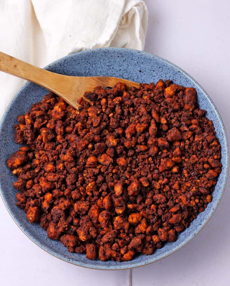 Easy Vegan Chorizo Sausage Crumbles - Vegan with Gusto